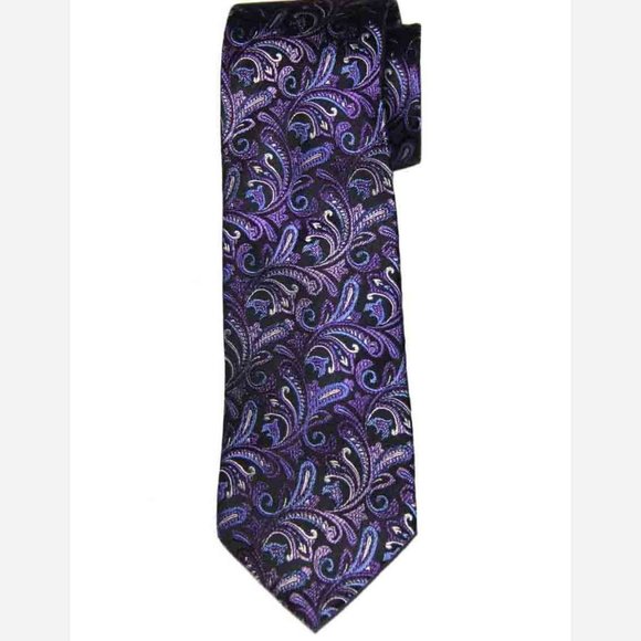 Van Heusen | Accessories | Van Heusen Sikl Tie Purple Black White Blue ...